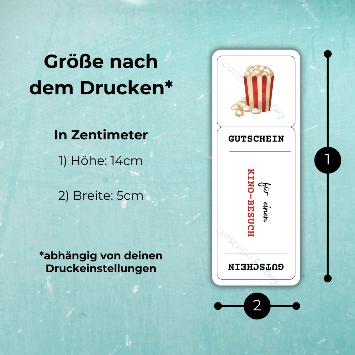 Kino Gutschein Vorlage zum Ausdrucken | GutscheinFactory
